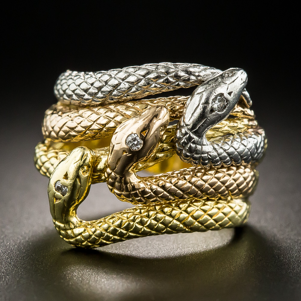 Triple Snake Ring