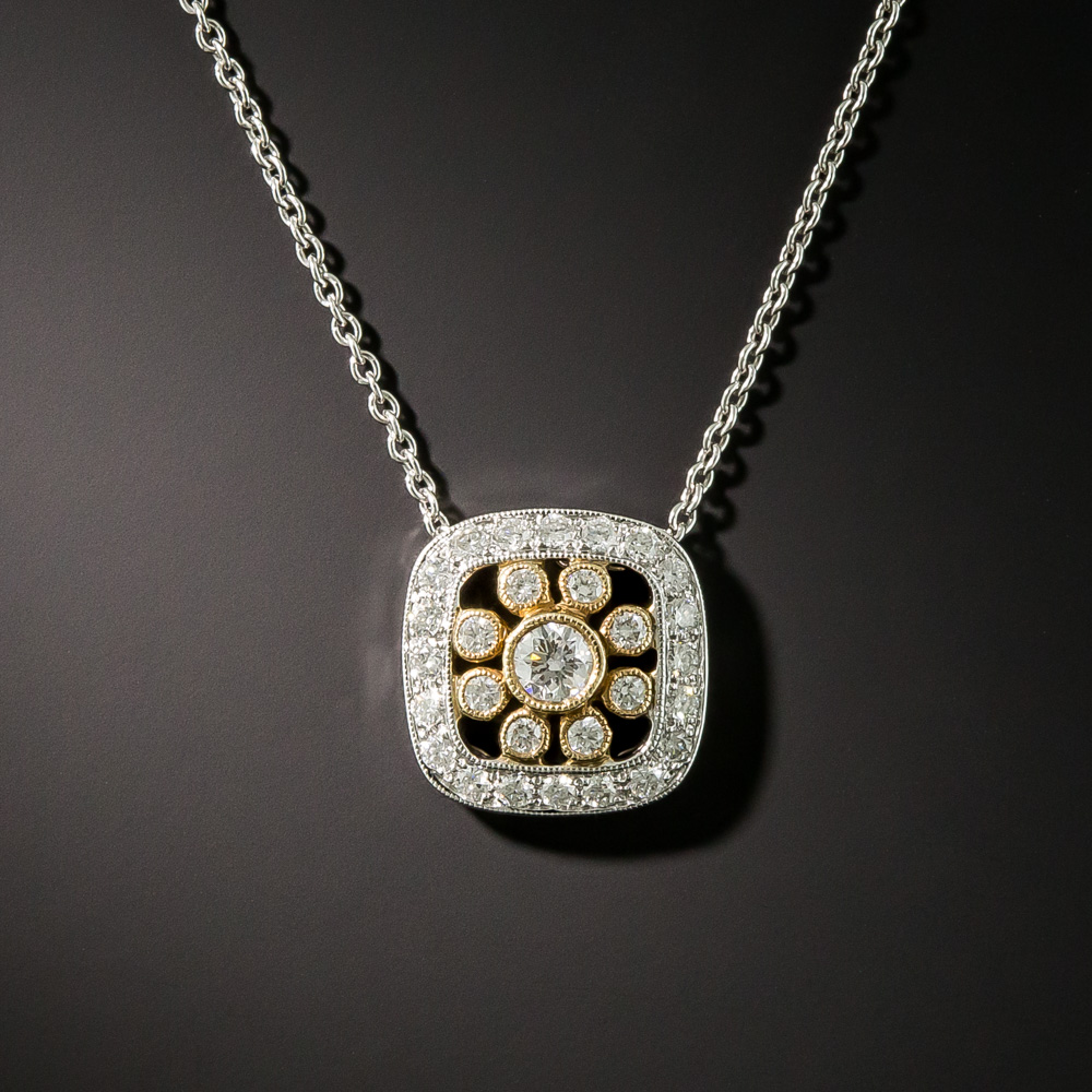 Two-Tone Diamond Pendant