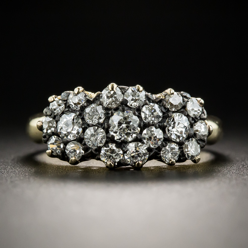 Victorian 18K Diamond Cluster Ring