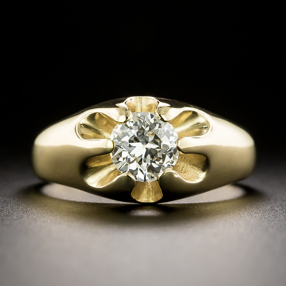 Victorian .70 Carat Diamond Belcher Ring