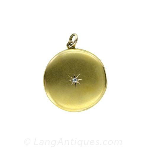 Victorian Bloomed Gold Diamond Locket