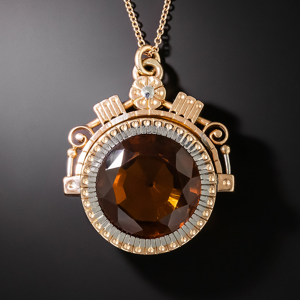 Victorian Citrine Fob Pendant