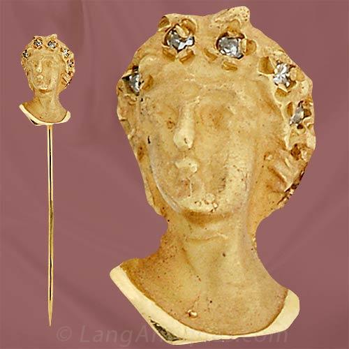 Victorian Classical Bust Stickpin