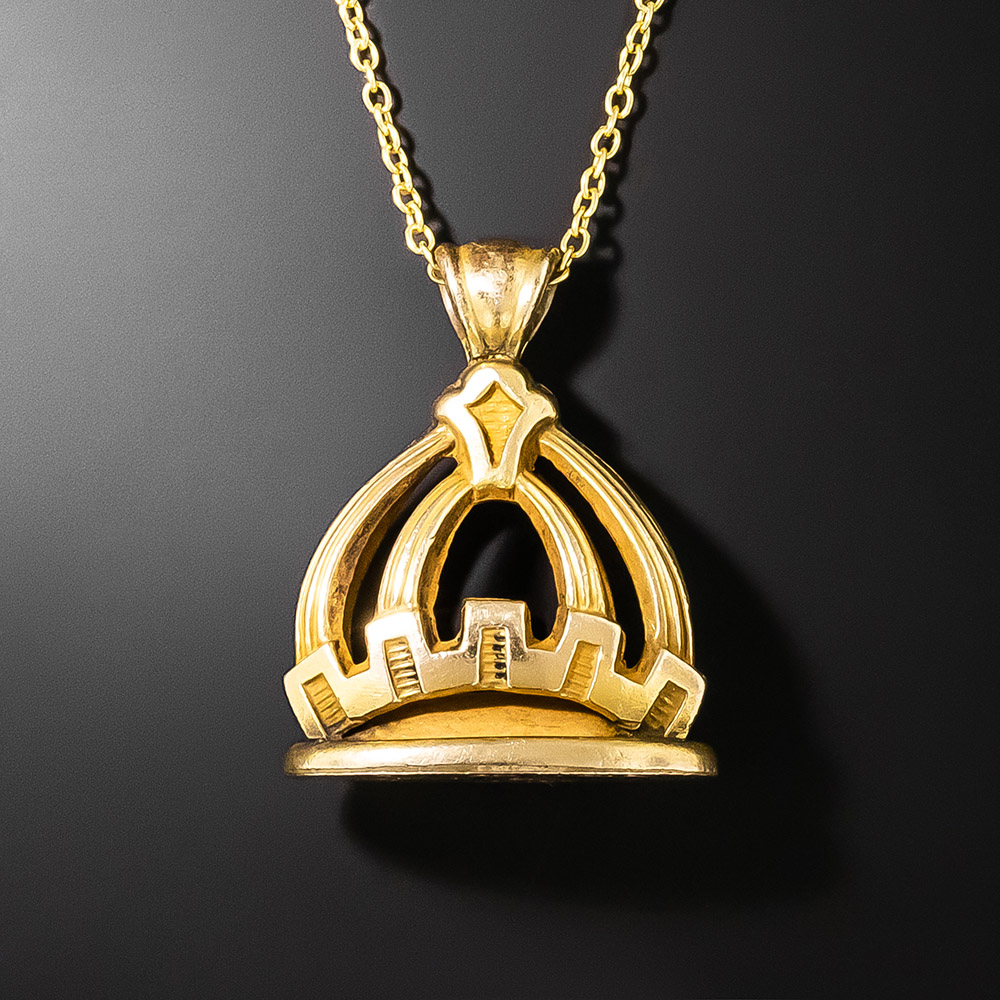 Victorian Crown Motif Fob/Pendant