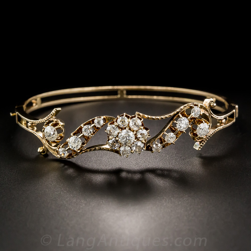 Victorian Diamond Bangle Bracelet