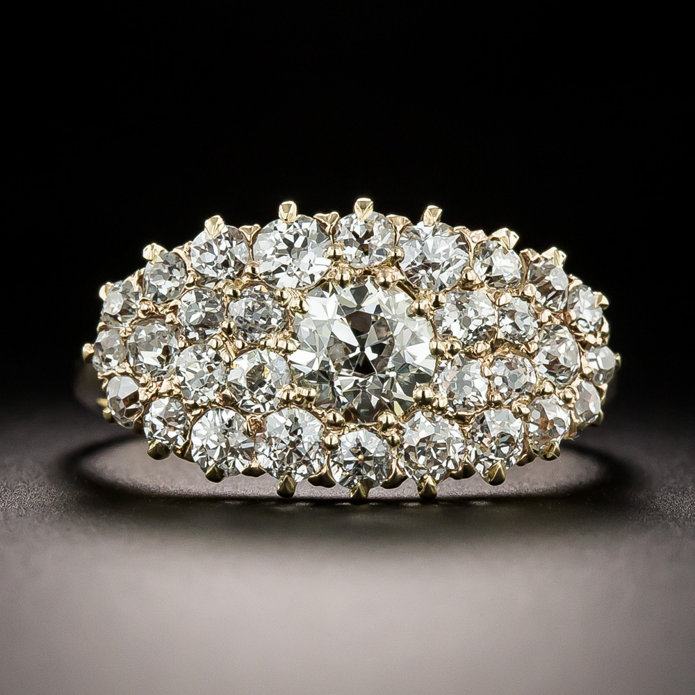 Victorian Diamond Cluster Band Ring