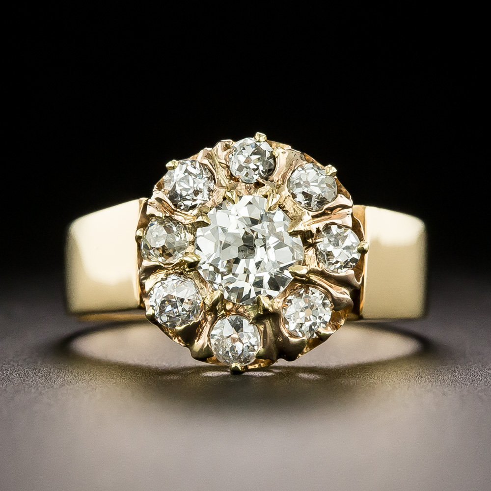 Victorian Diamond Cluster Ring