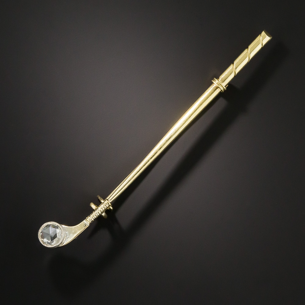 Victorian Diamond Golf Club Pin