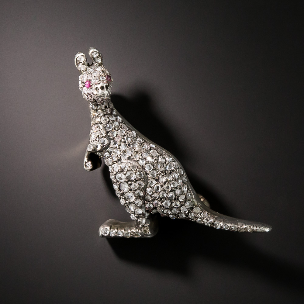 Victorian Diamond Kangaroo Brooch