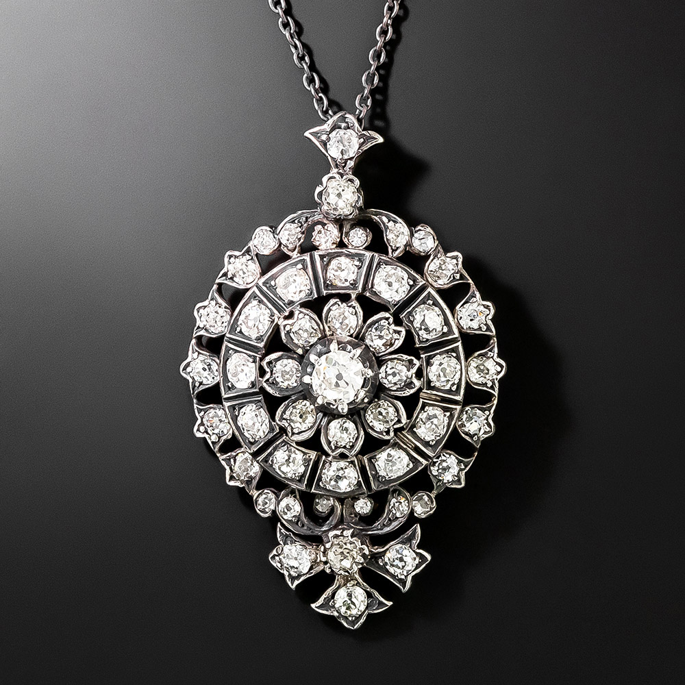 Victorian Diamond Lavaliere Necklace