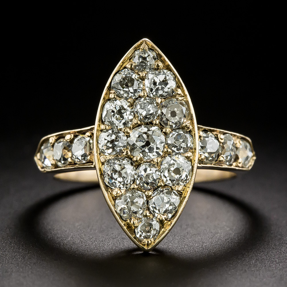Victorian Diamond Navette Ring