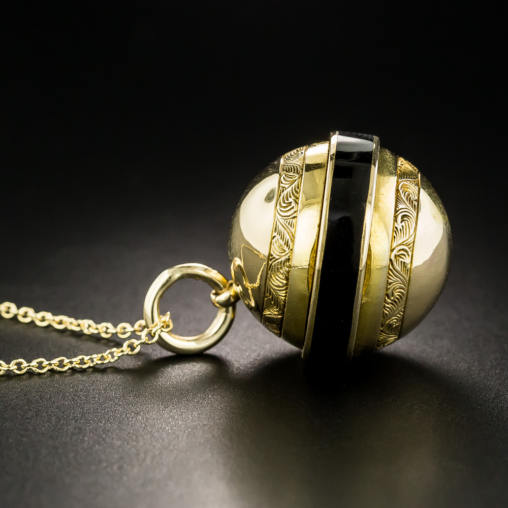 Victorian Enamel Double Locket