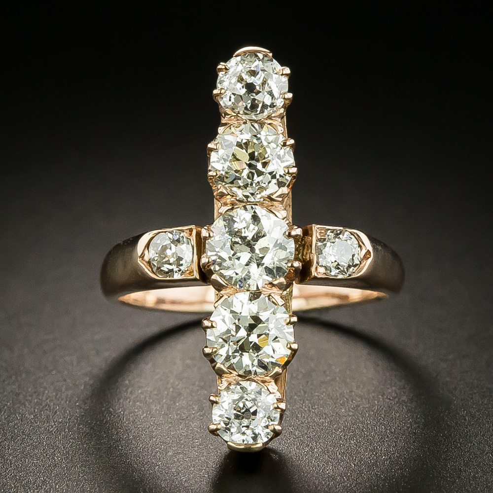 Victorian Five-Stone Diamond Dinner Ring