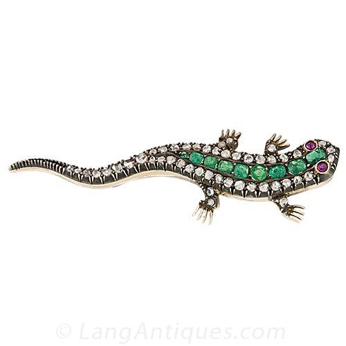 Victorian Lizard Pin