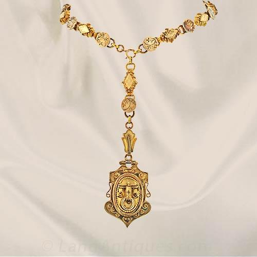 Victorian Locket with Fancy Link Chain