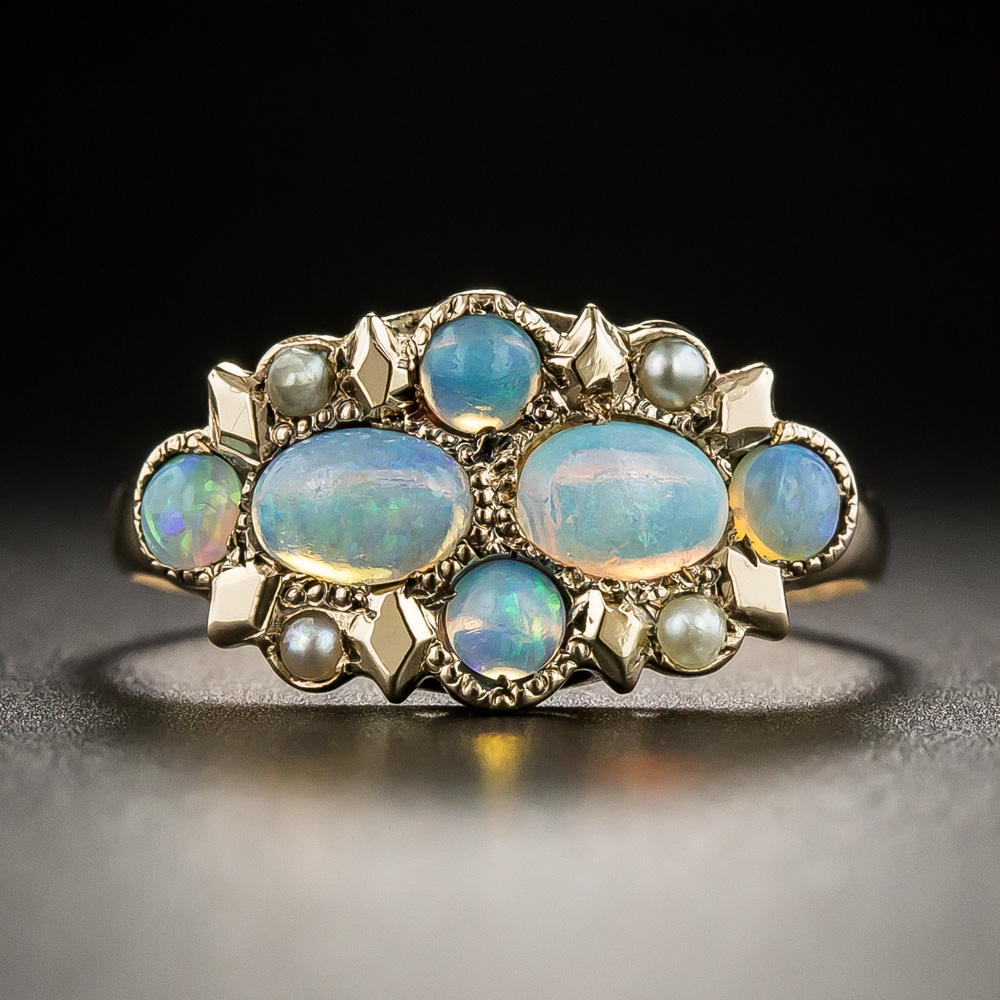 Victorian Opal and Pearl Ring