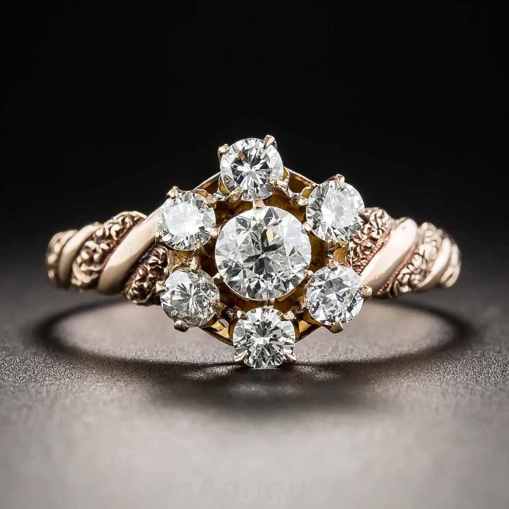Victorian Rose Gold Diamond Ring