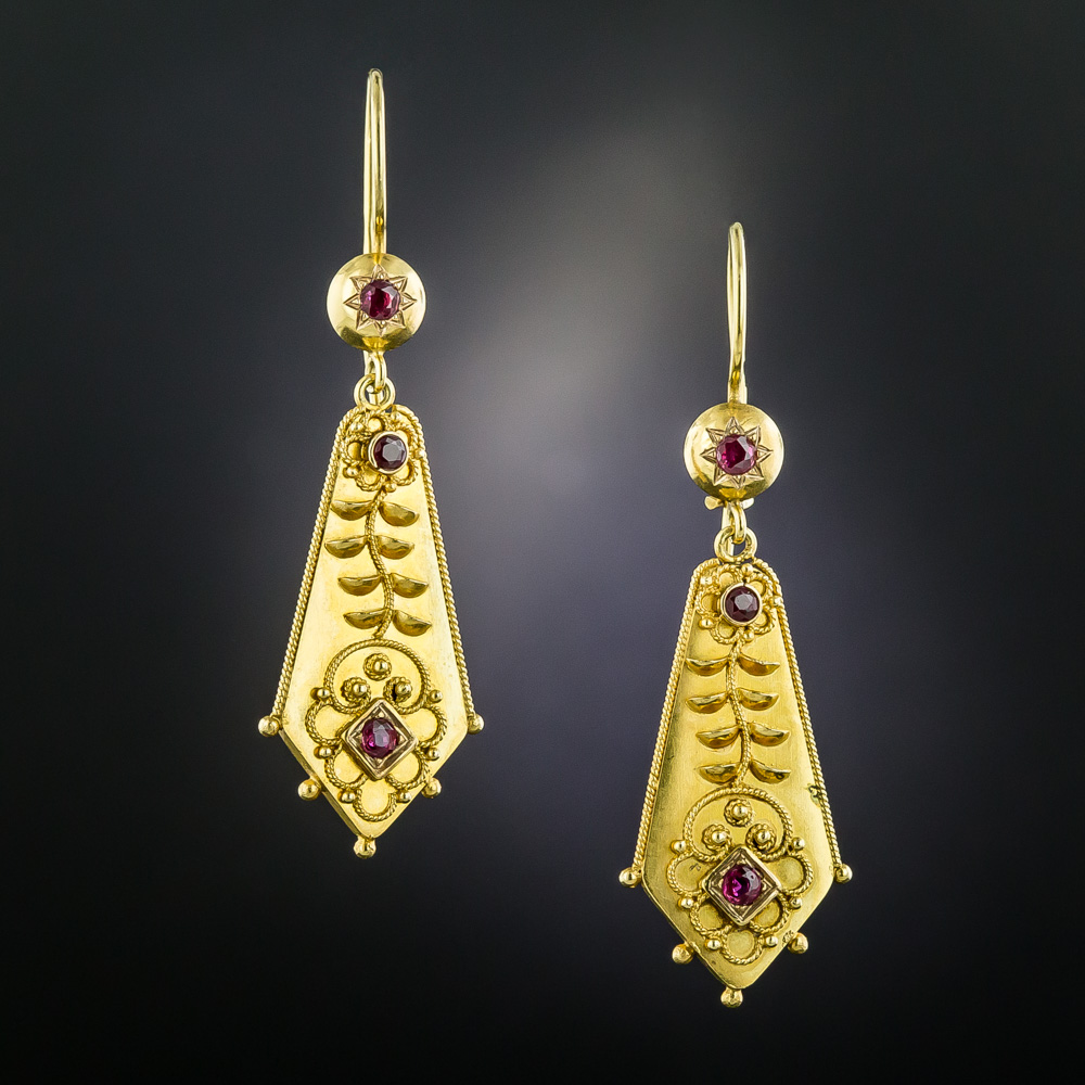 Victorian Ruby Earrings
