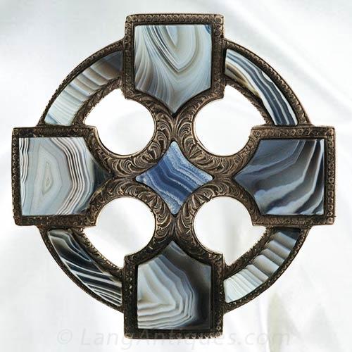 Victorian Scottish Agate Celtic Cross