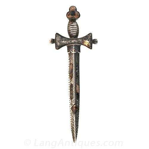 Victorian Scottish Sterling Kilt (Dirk) Pin