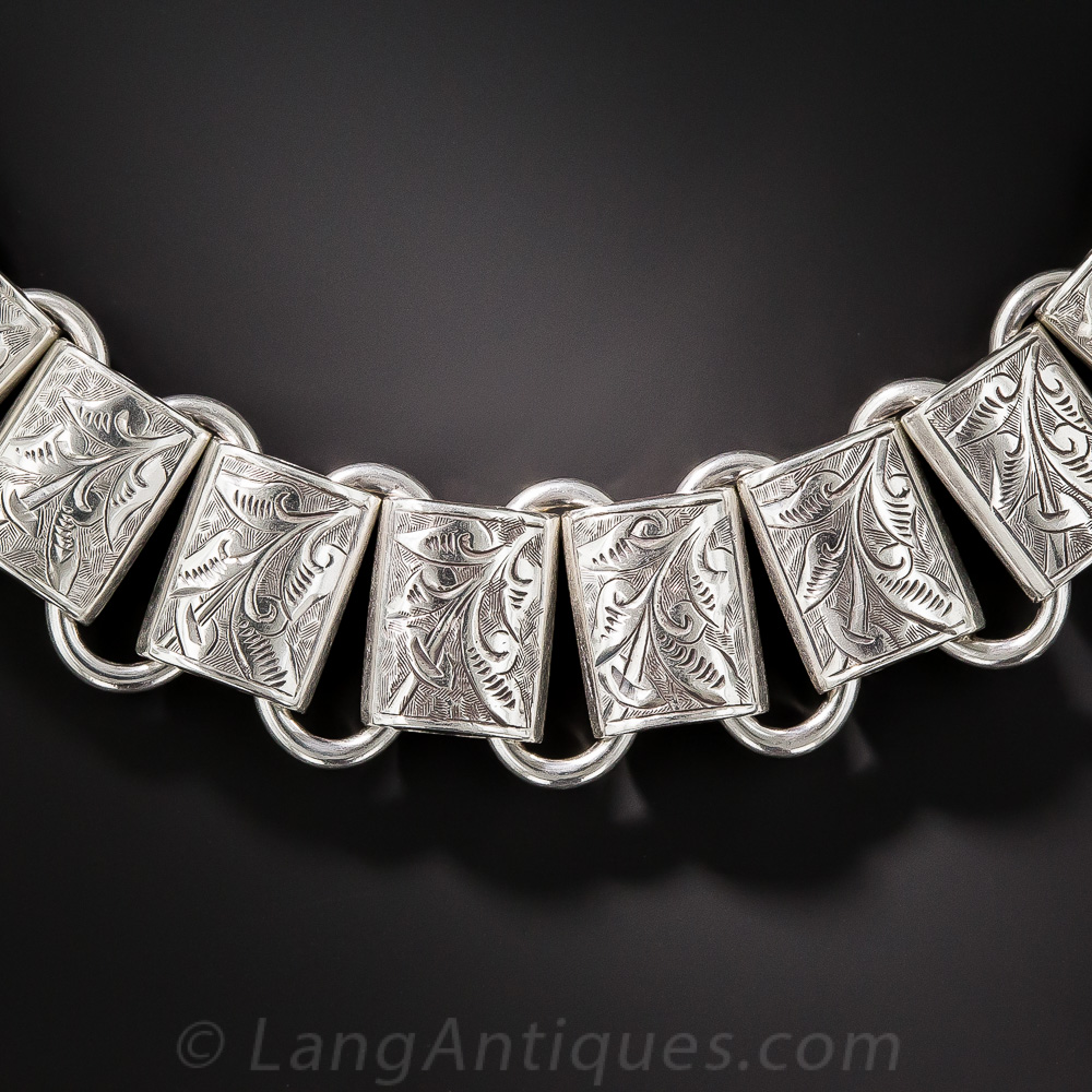Victorian Silver Collar Necklace