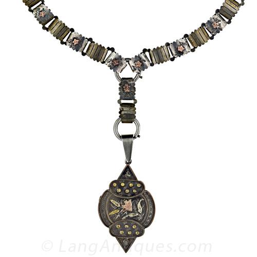 Victorian Silver Locket and Chain, Birmingham