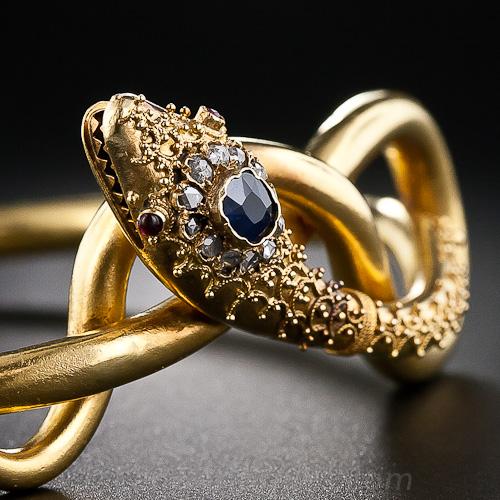 Victorian Snake Bangle Bracelet