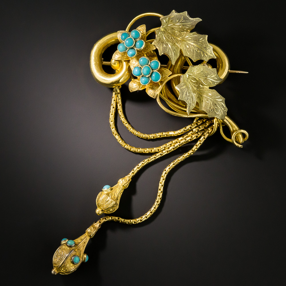 Victorian Turquoise Brooch