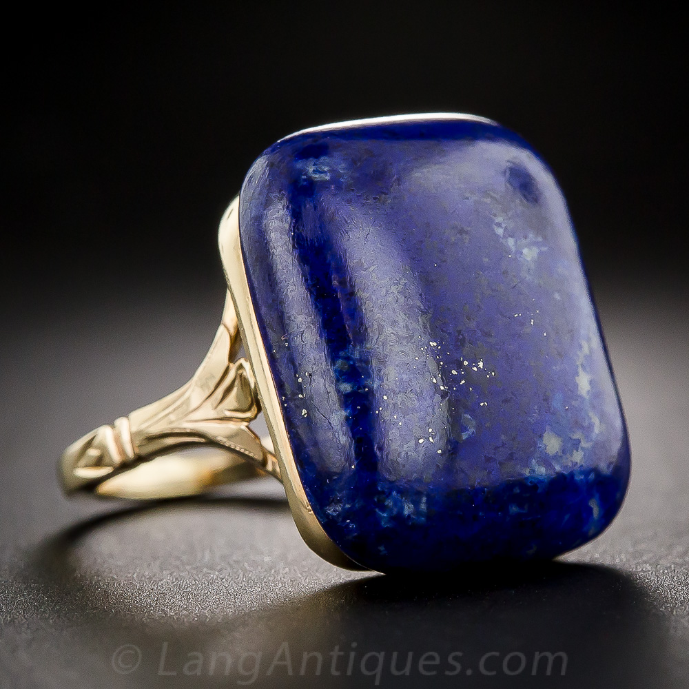 Vintage 14k Gold and Lapis Lazuli Ring