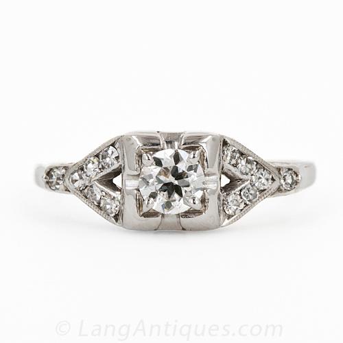 Vintage .25 Carat Diamond Engagement Ring