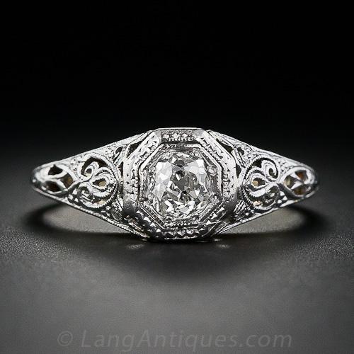 Vintage .35 Carat Diamond Engagement Ring