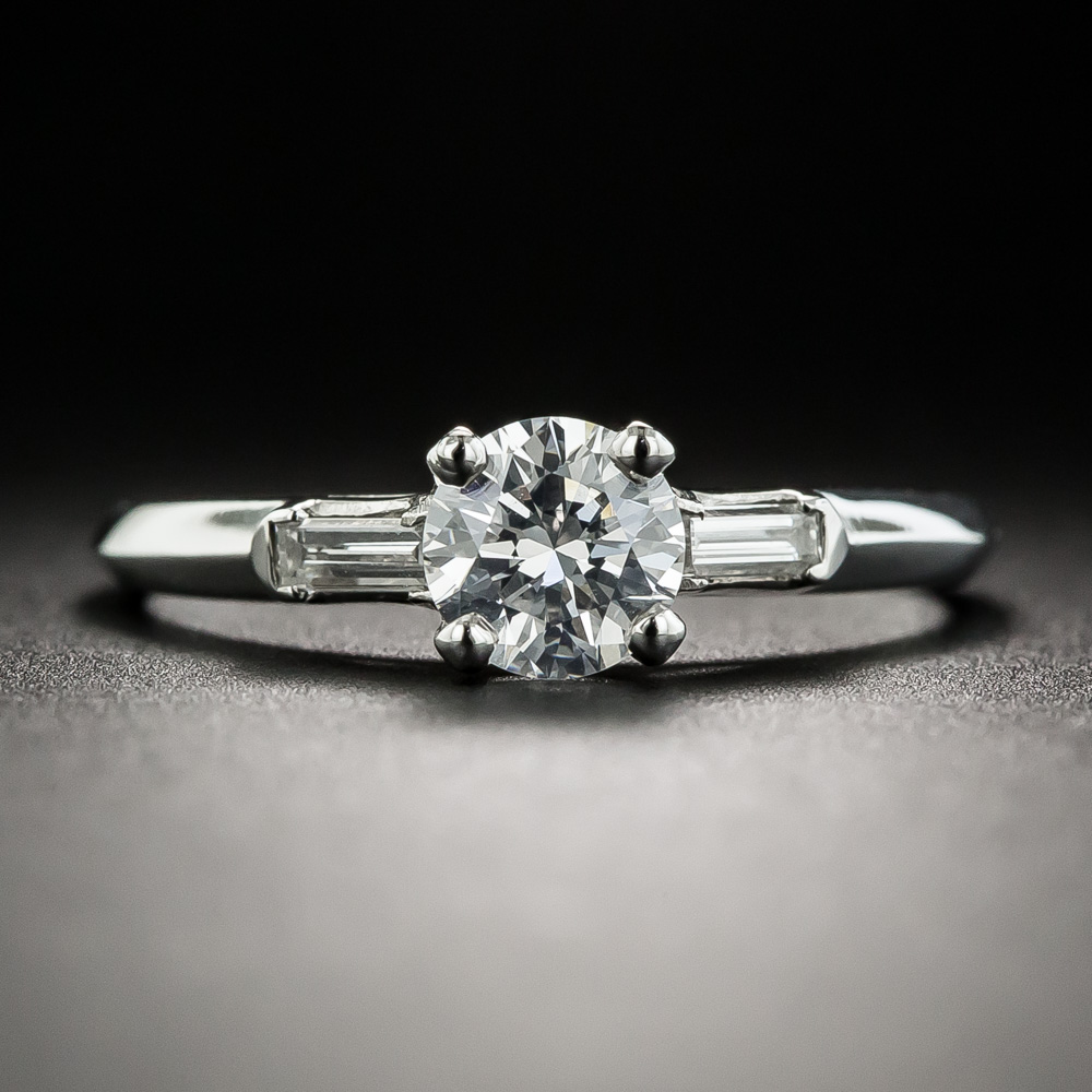 Vintage .50 Carat Diamond Platinum Engagement Ring