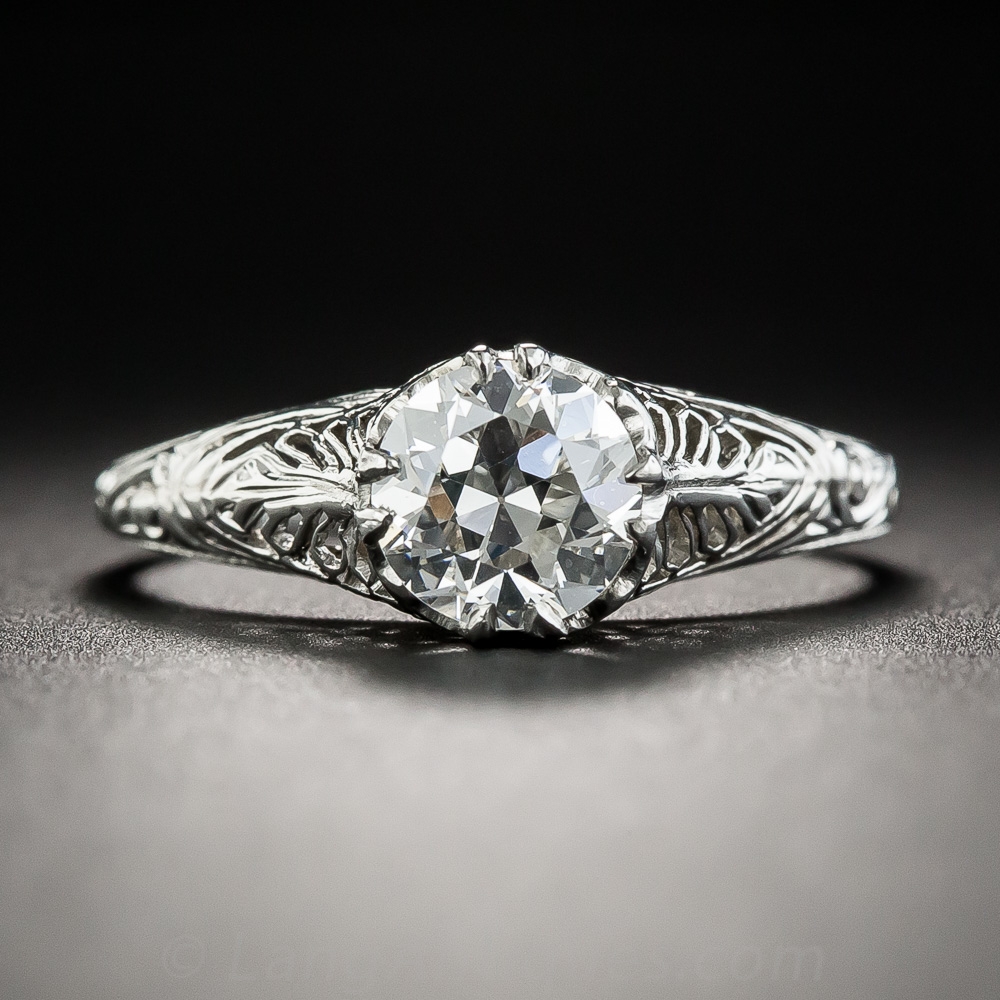 Vintage .88 Carat Diamond Solitaire Engagement Ring - GIA G VS2