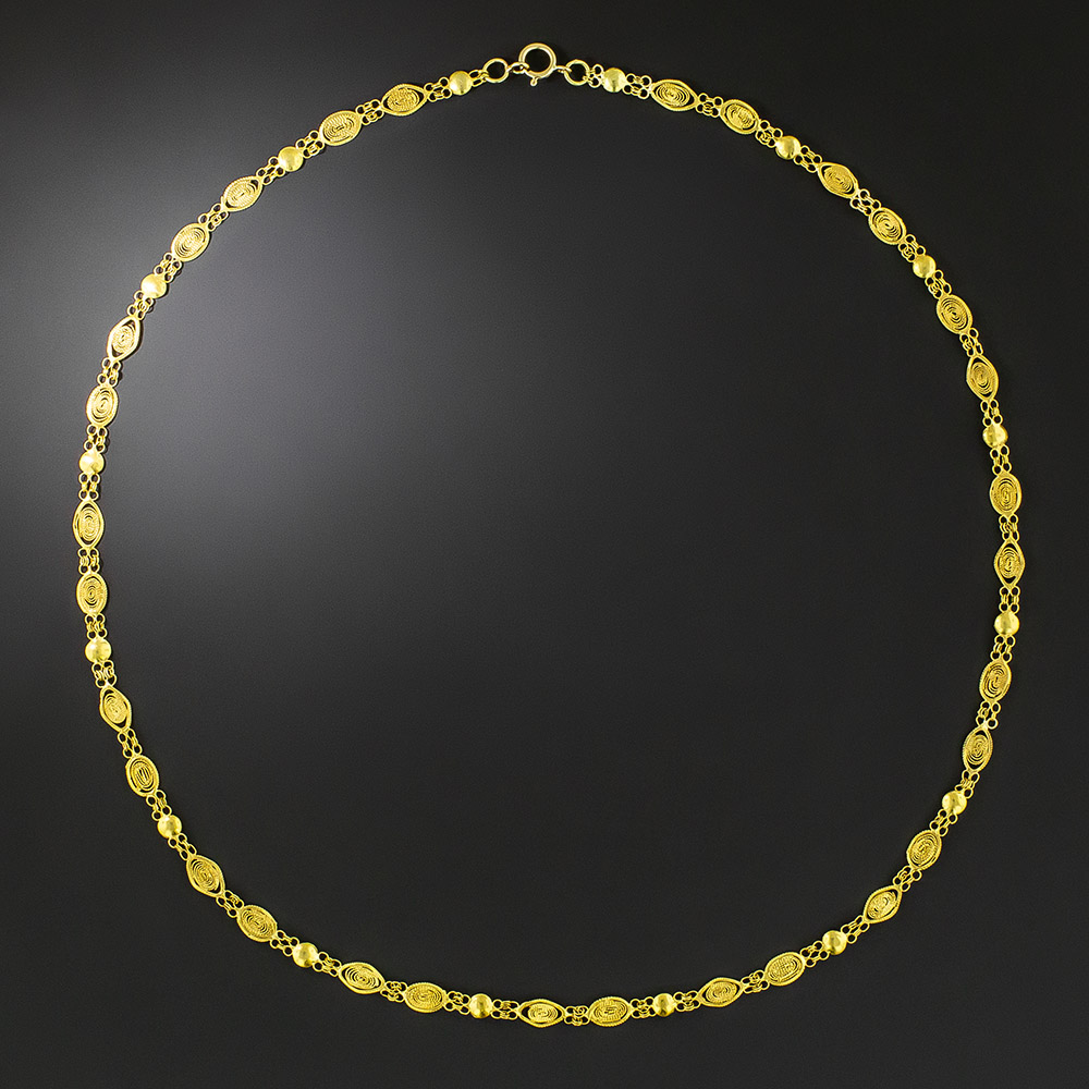 Vintage Dainty Gold Link Chain