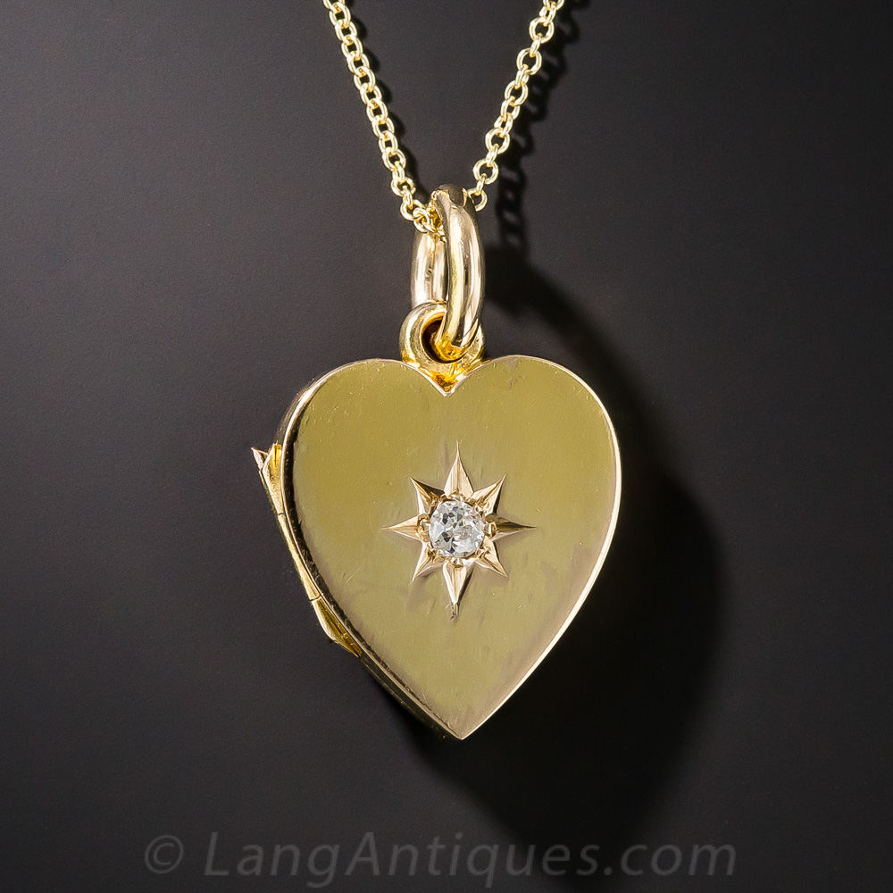 Vintage Diamond Heart Locket