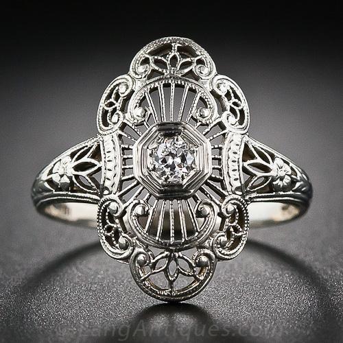 Vintage Filigree Diamond Ring
