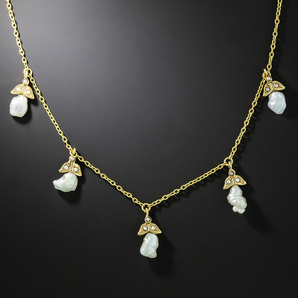 Vintage Freshwater Pearl Fringe Necklace