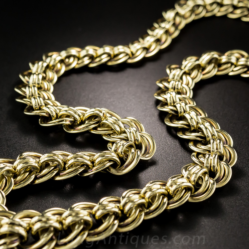 Vintage Gold Link Necklace