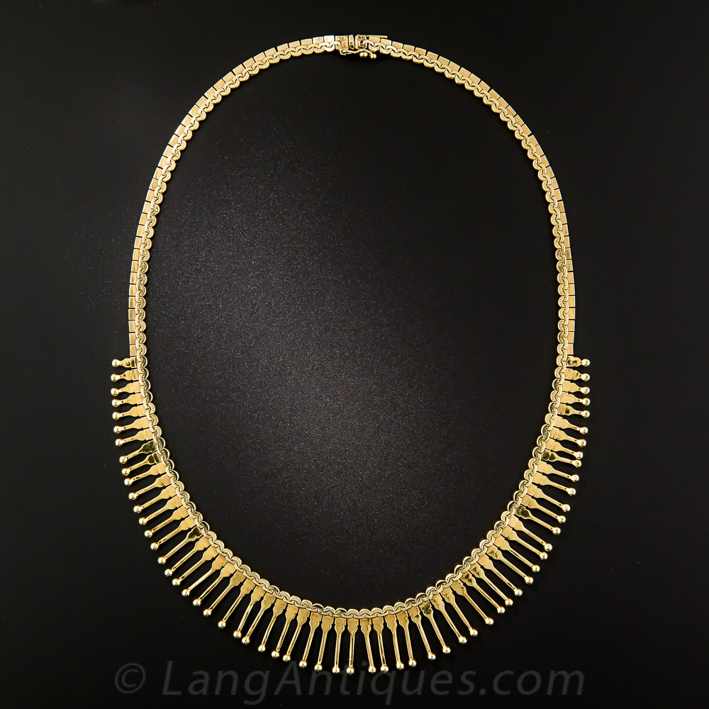 Vintage Italian Fringe Necklace