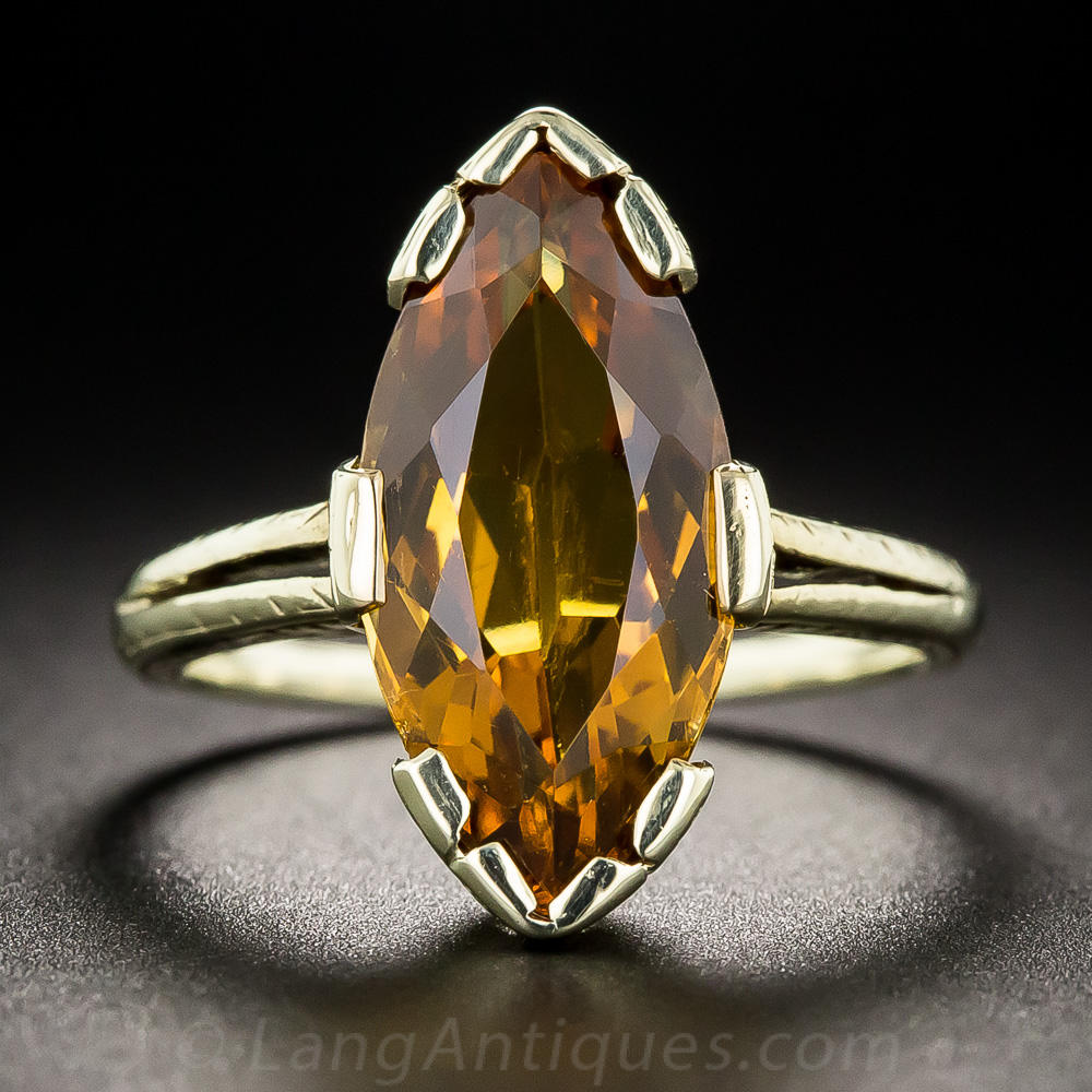 Vintage Marquise Citrine Ring