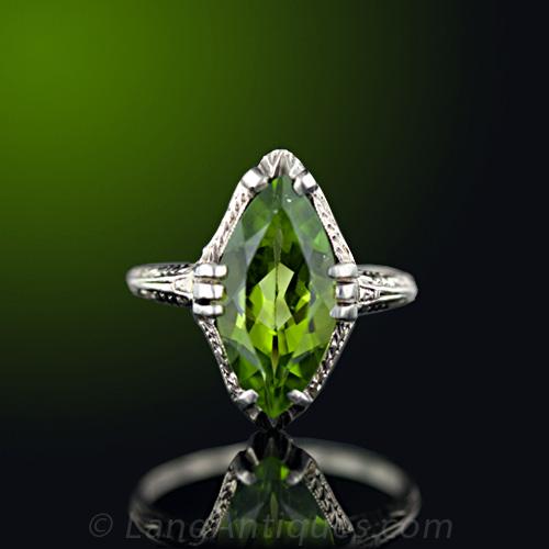 Vintage Marquise Peridot Ring