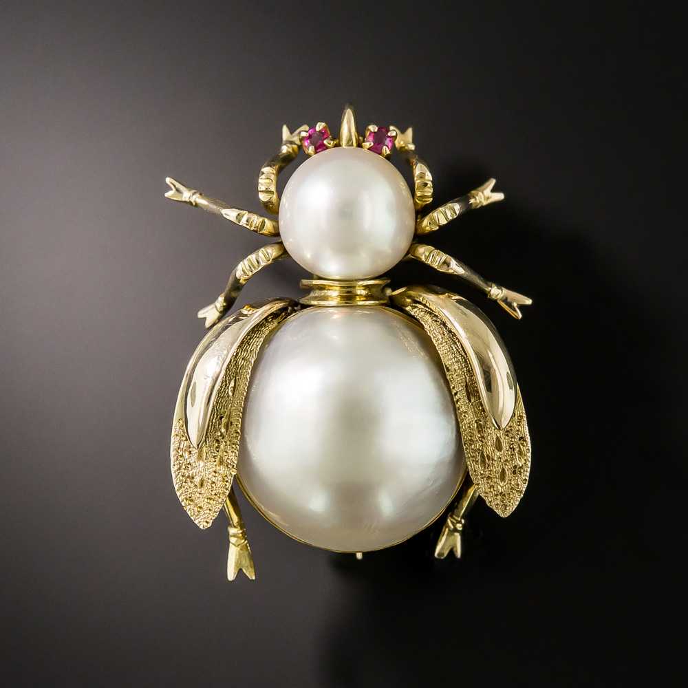 Vintage Pearl Bee Pin