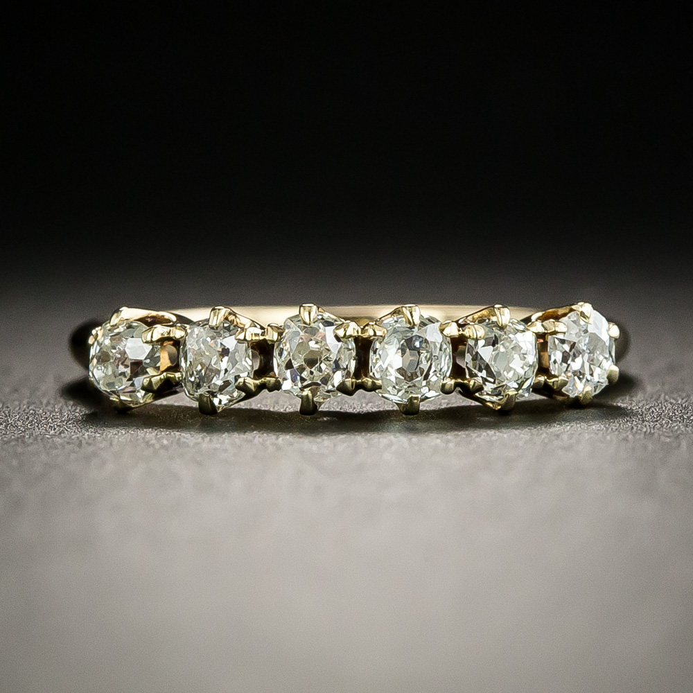 Vintage Six-Stone Diamond Band Ring