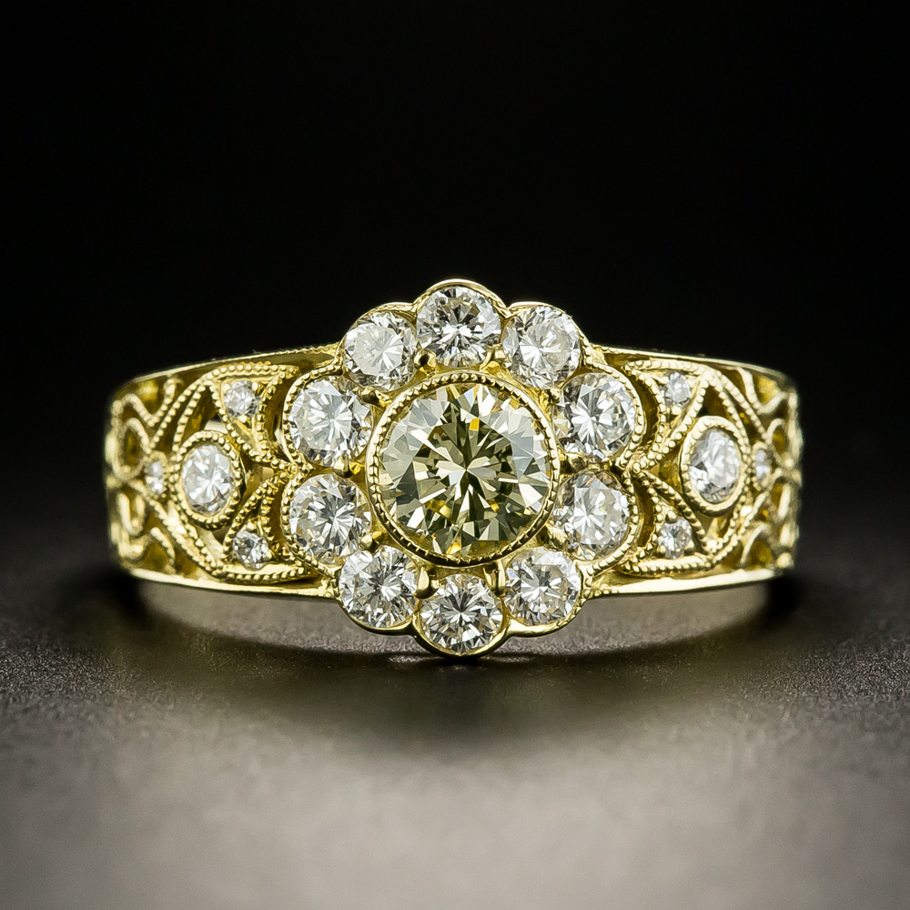 Vintage Style .52 Carat Diamond Cluster Ring