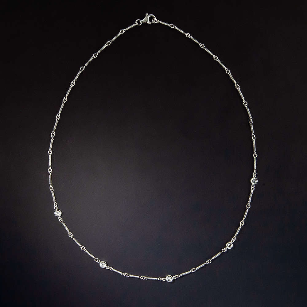 Vintage Style Diamond Chain Necklace