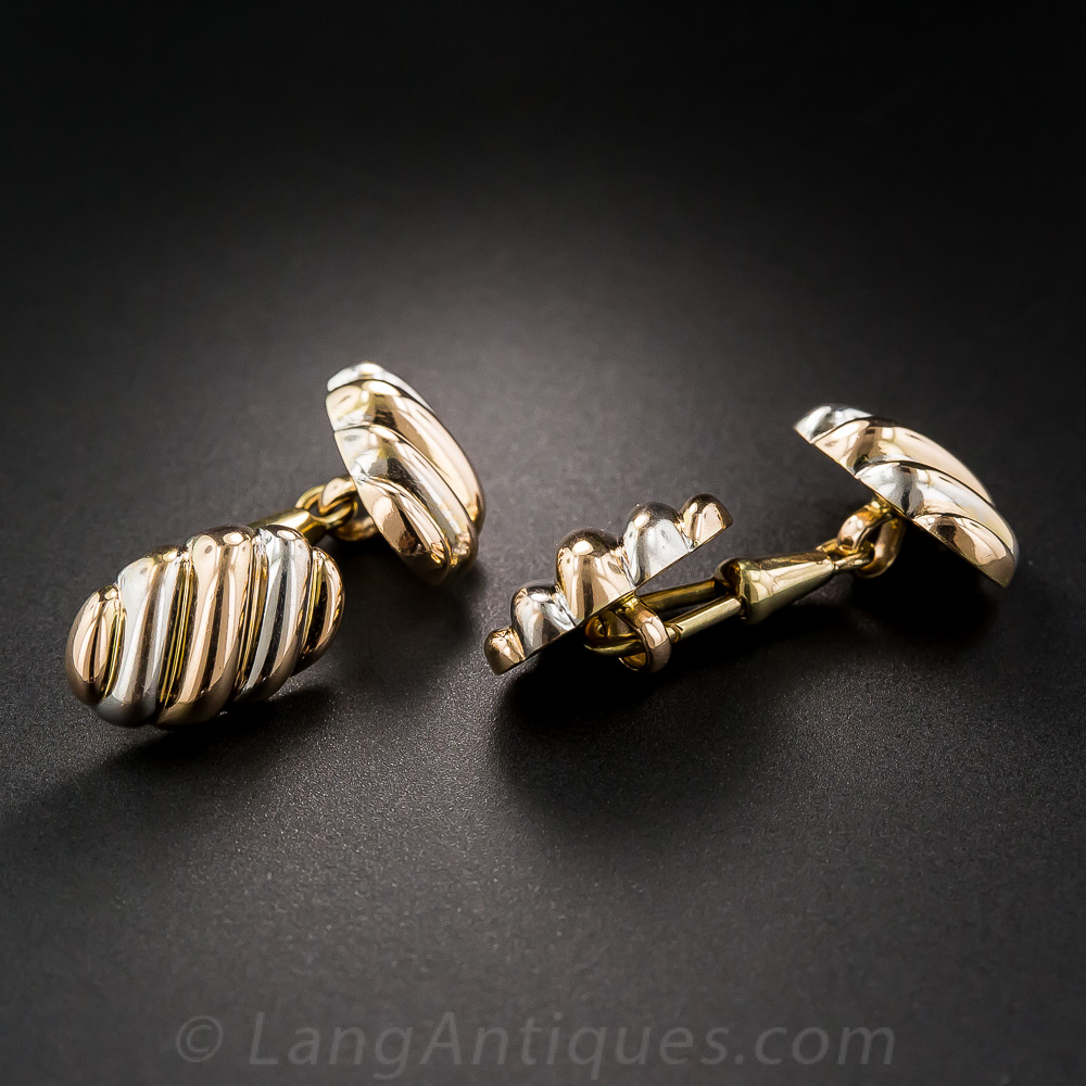Vintage Two-Tone Gold Cufflinks