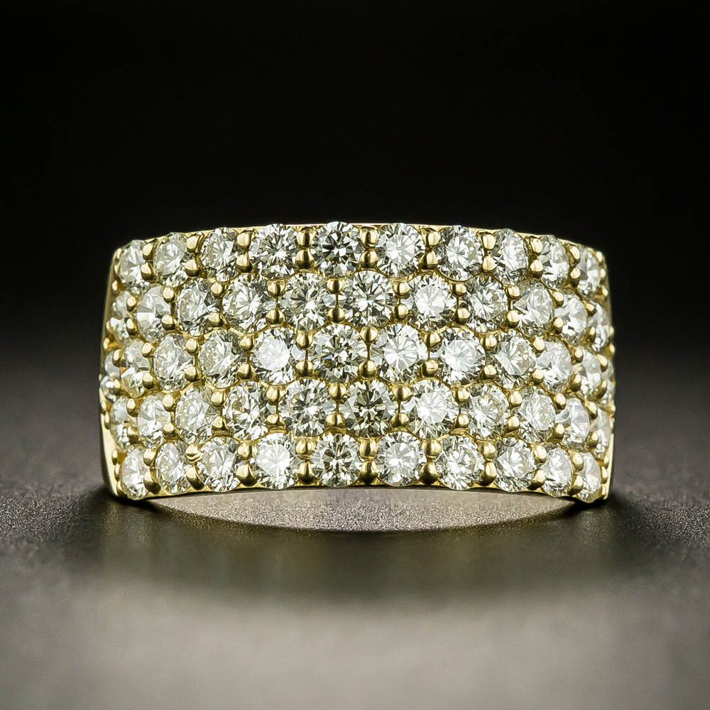 Wide Pavé Diamond Band